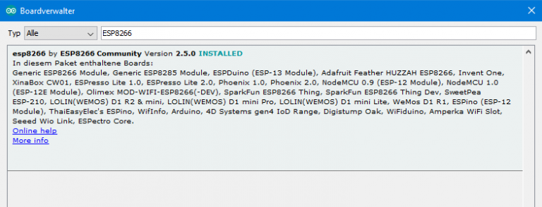 ESP8266 ESP-01 Modul • Wolles Elektronikkiste