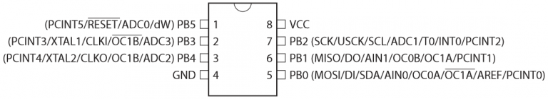 ATtiny85 / 84 / 45 / 44 / 25 /24 programmieren • Wolles Elektronikkiste
