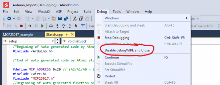 Debugging for the Arduino UNO with Atmel Studio • Wolles Elektronikkiste