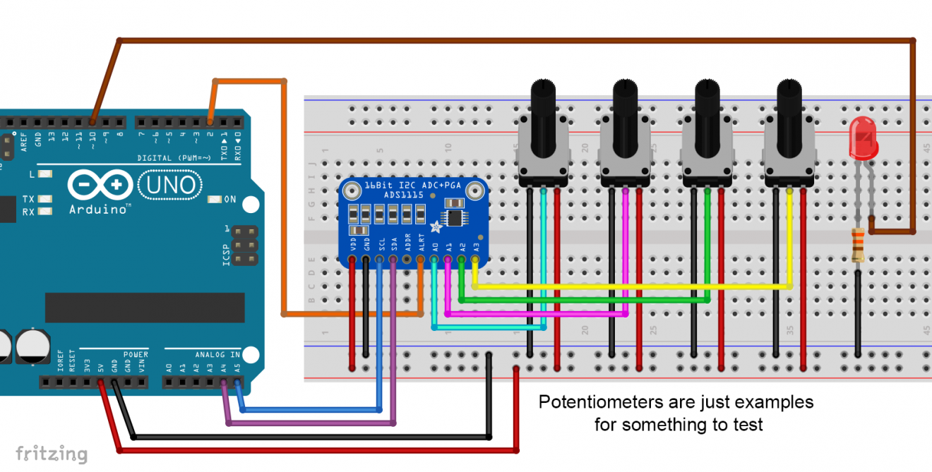 ADS1115 - A/D converter with amplifier • Wolles Elektronikkiste