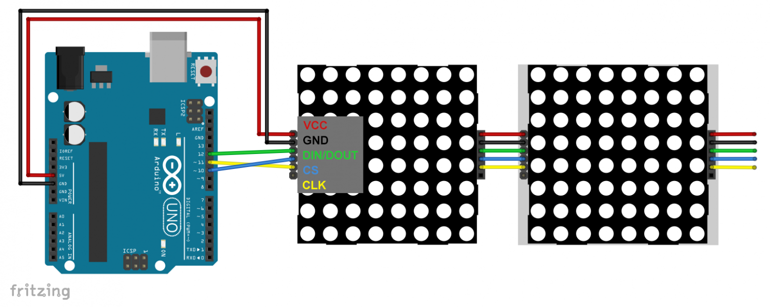 LED Matrix Display ansteuern • Wolles Elektronikkiste