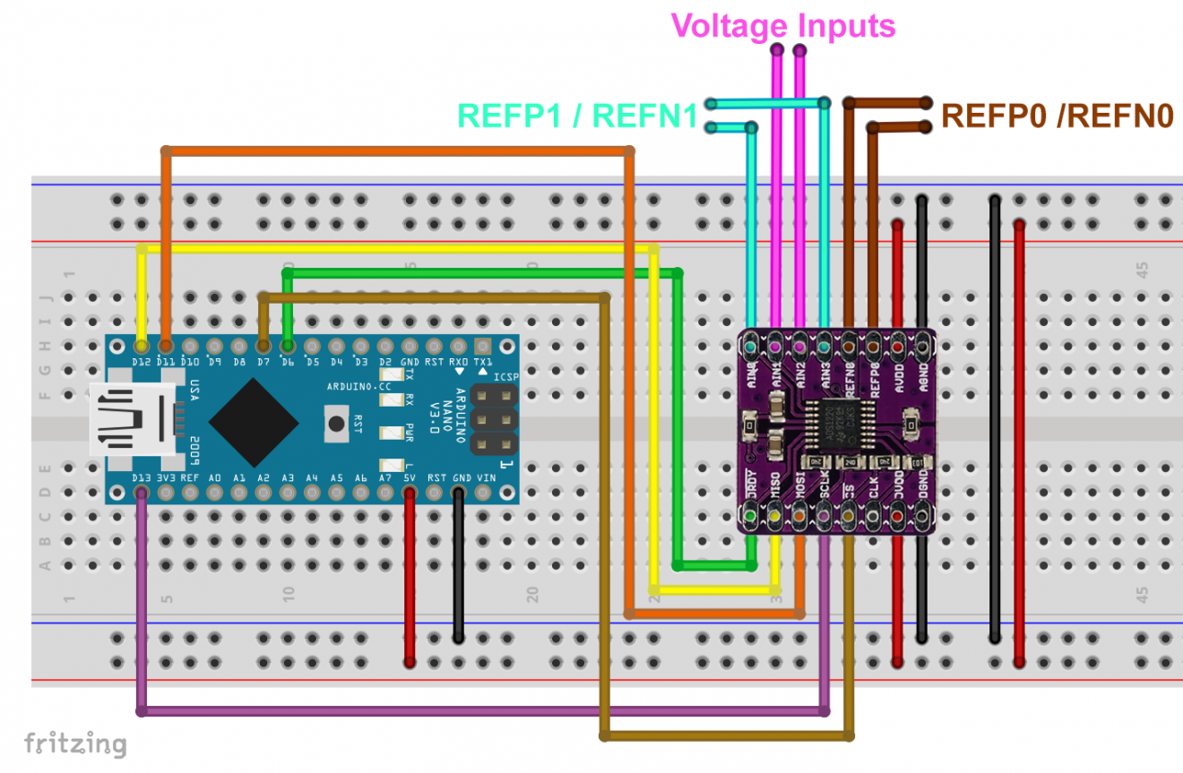 4-channel, 24-bit ADC ADS1220 • Wolles Elektronikkiste