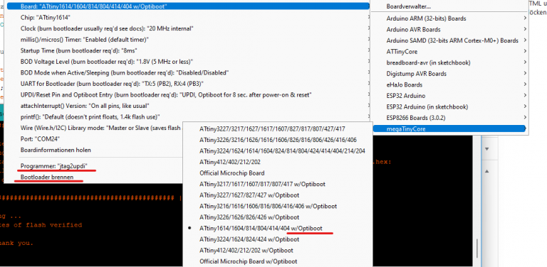 Using megaTinyCore • Wolles Elektronikkiste