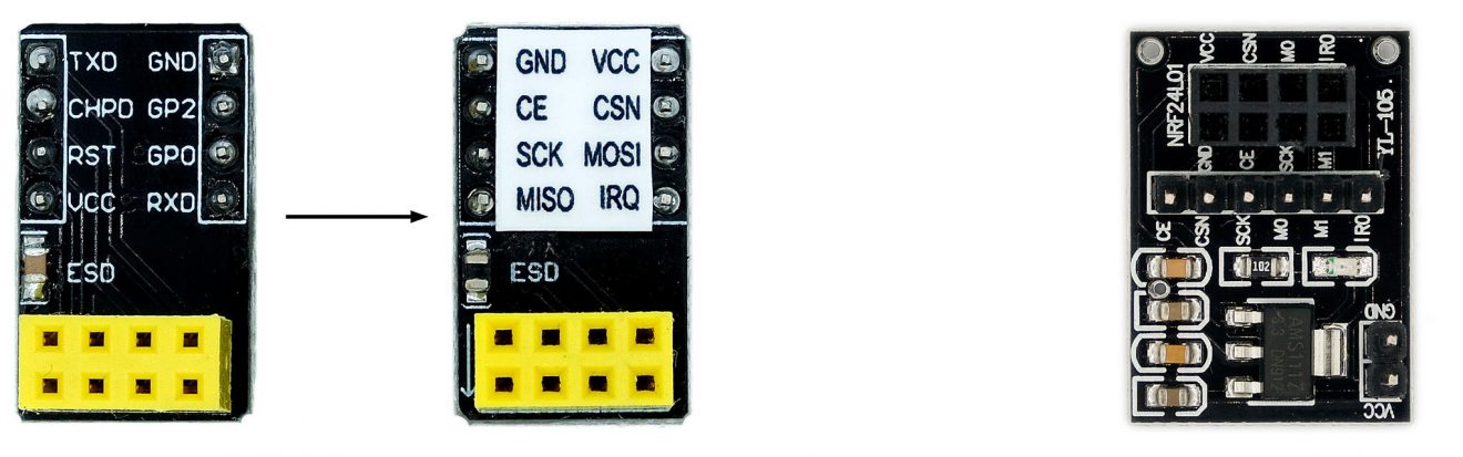 nRF24L01 - 2.4 GHz radio modules • Wolles Elektronikkiste