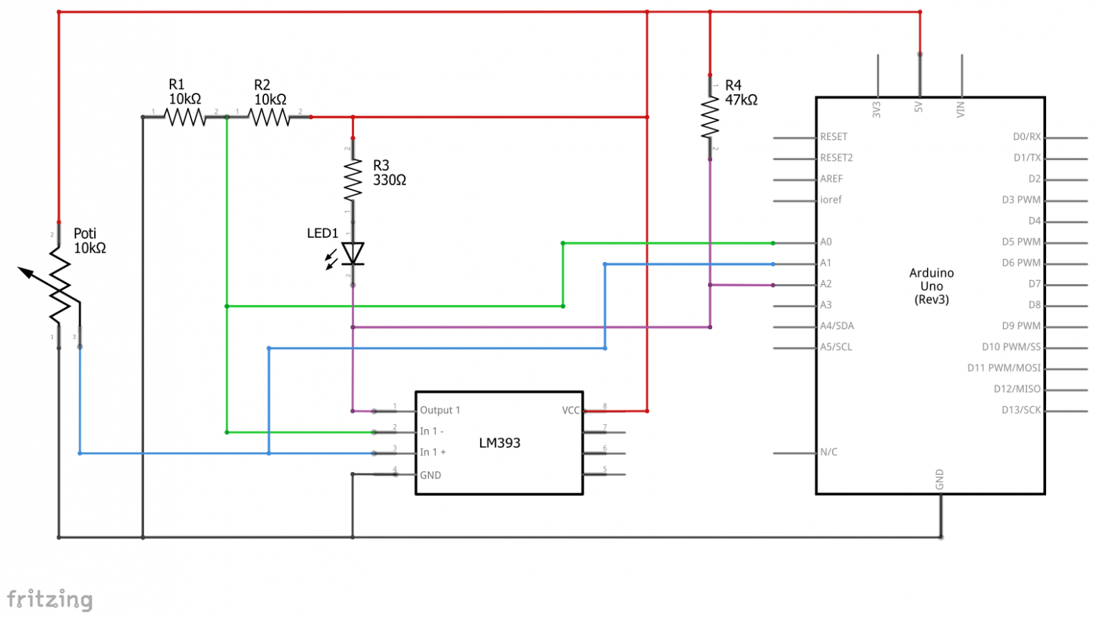 LM393 - turns analog into digital • Wolles Elektronikkiste
