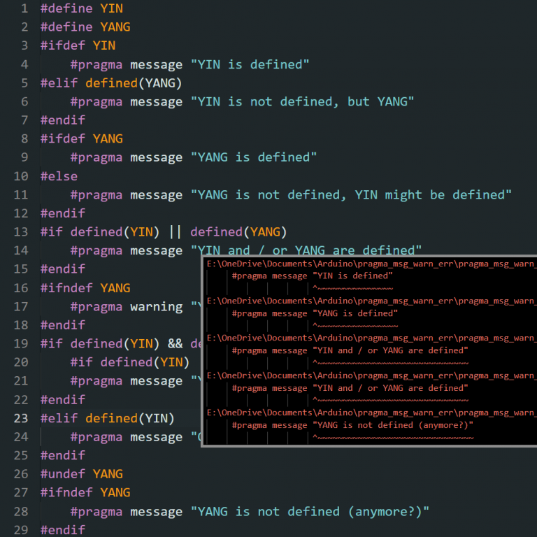Preprocessor directives • Wolles Elektronikkiste